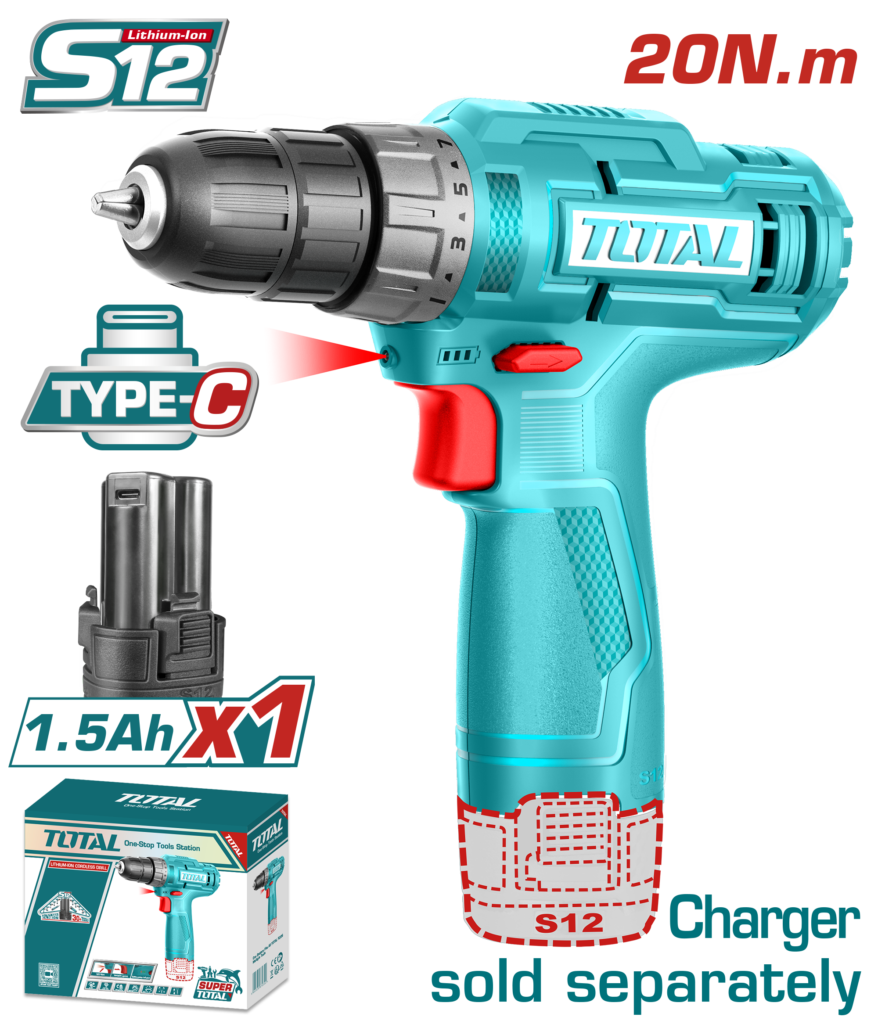 12VX1B C-Type مقدح بطارية ليثيوم - CHAABAN TOOLS