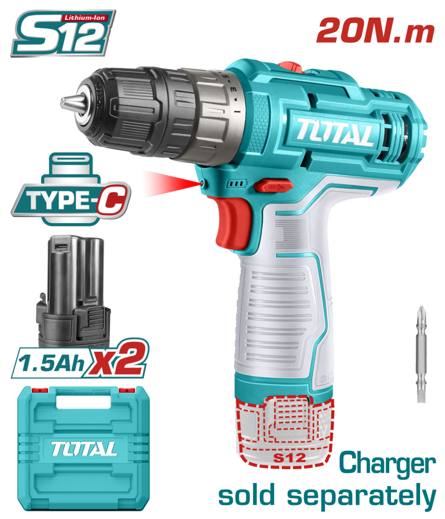 12V مقدح بطارية ليثيوم شنطة سرعتين و 2بطارية - CHAABAN TOOLS