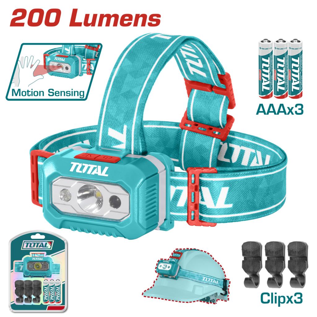 200 Lumens كشاف ضو بالراس - CHAABAN TOOLS