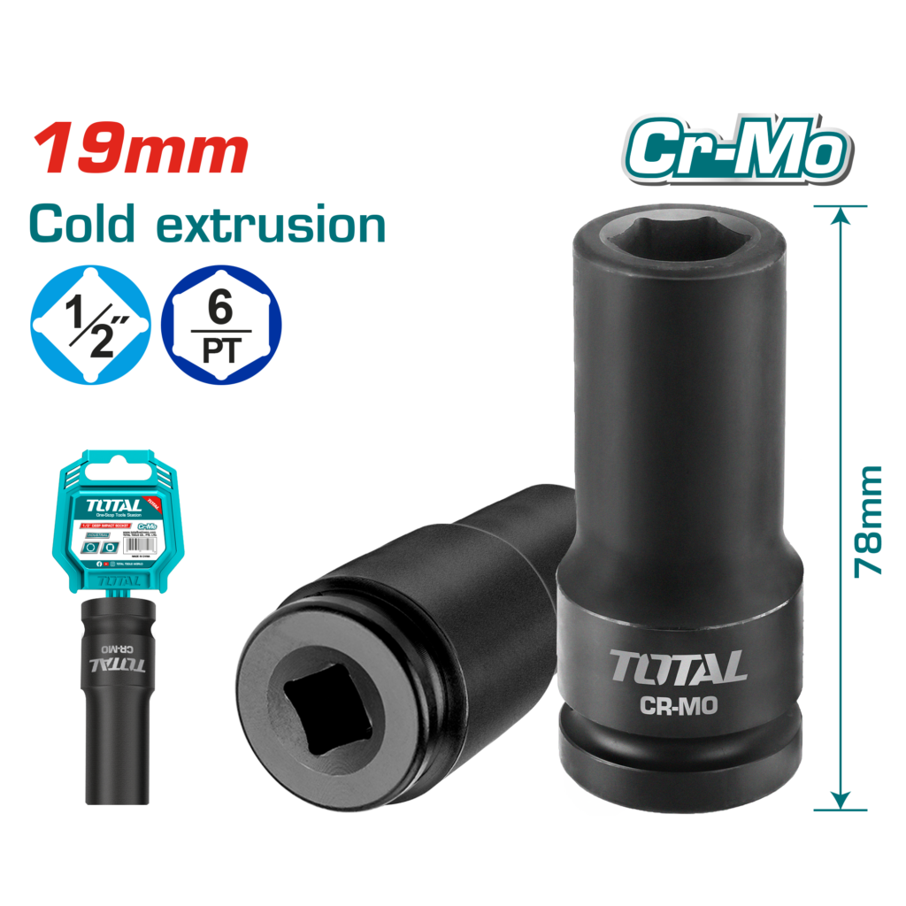 1/2"X19MM impact طربوش غميق صناعي - CHAABAN TOOLS