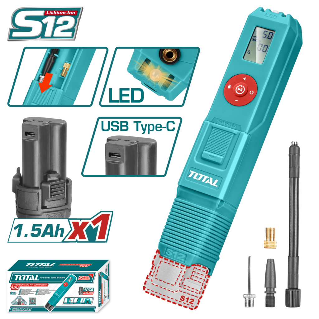 12VX1BX160PSI منفخ دواليب ديجيتال - CHAABAN TOOLS