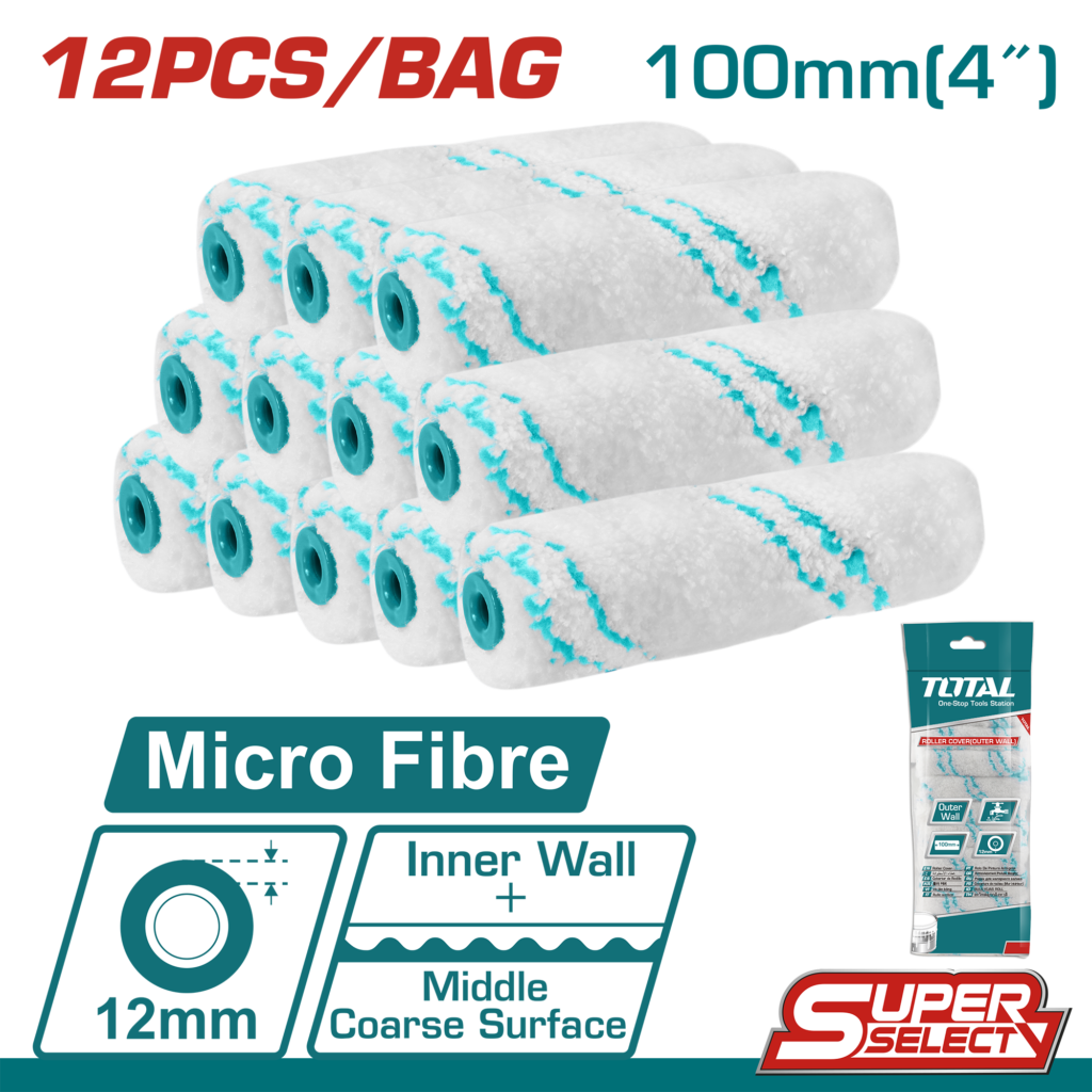 12PCS MicroFibre 4"طقم خرطوشة رول - CHAABAN TOOLS