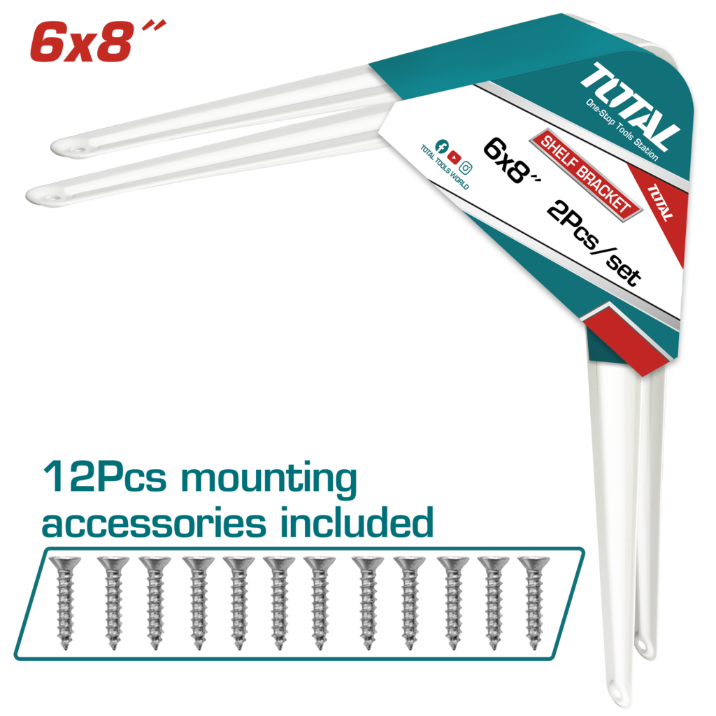 15x20 CM زوايا رف ابيض - CHAABAN TOOLS